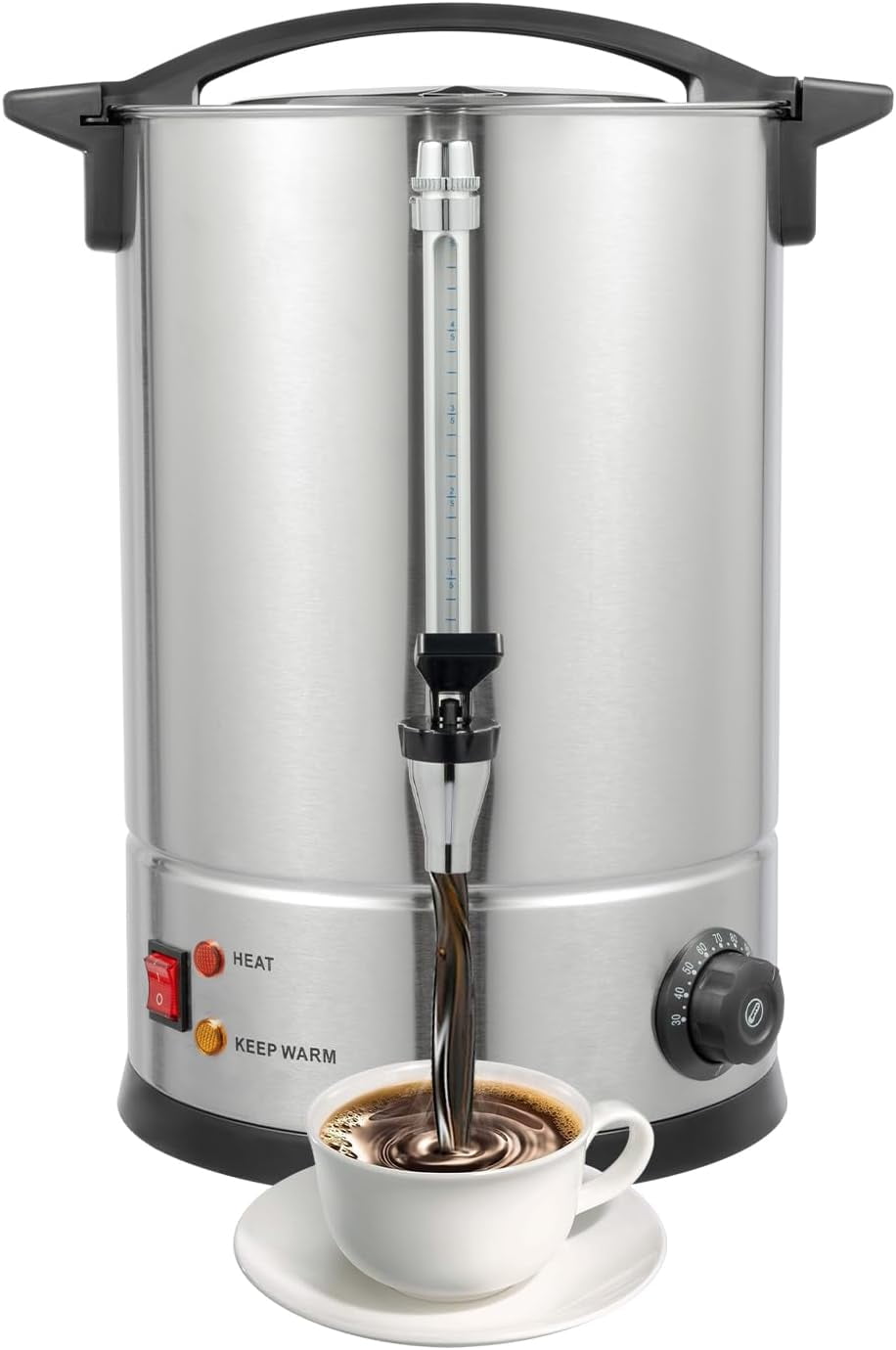Coffee Urn, 80 Cup Coffee Percolator Commercial Coffee Maker, 12L Dual ...