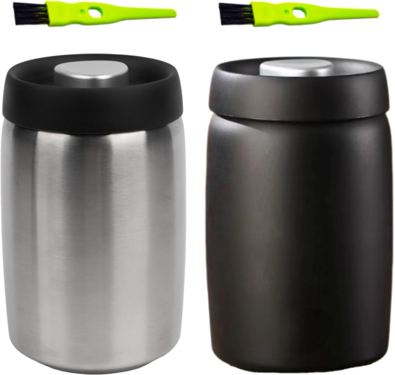 Coffee Vacuum Canister, Stainless Steel Airtight Food Storage Container ...