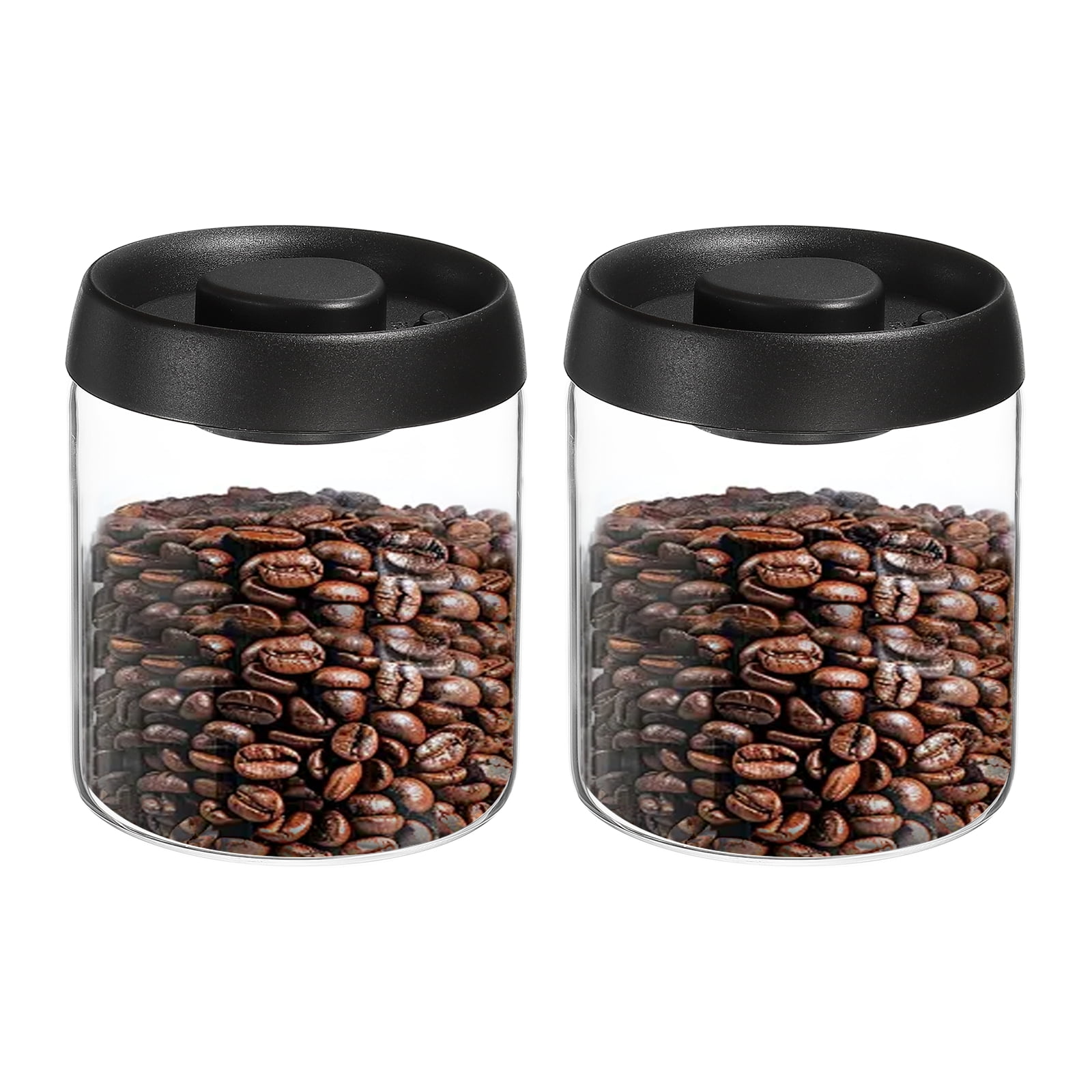 Coffee Vacuum Container, 900ml/30oz Glass Coffee Bean Storage Container ...