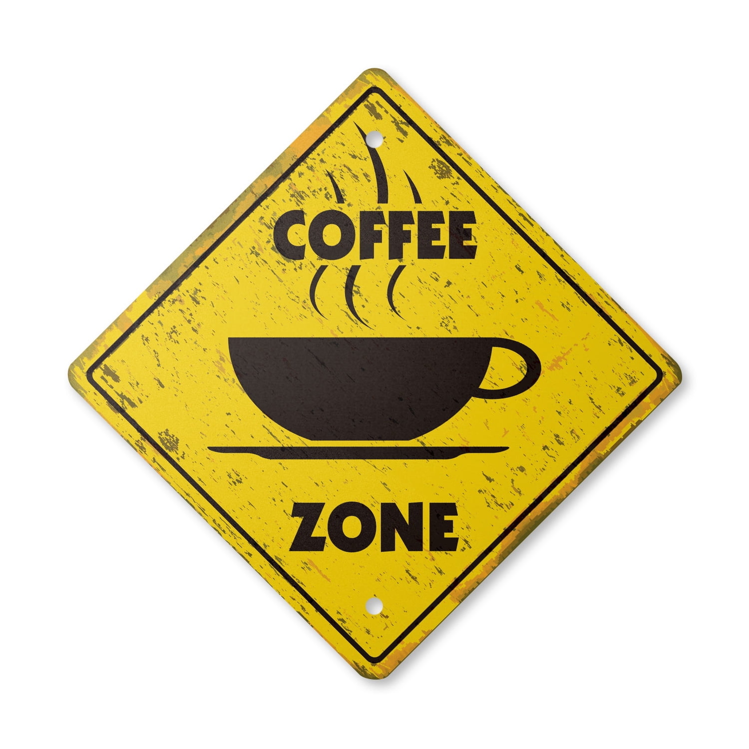 Coffee Vintage Crossing Sign Zone Xing | Indoor/Outdoor Plastic | 12 ...