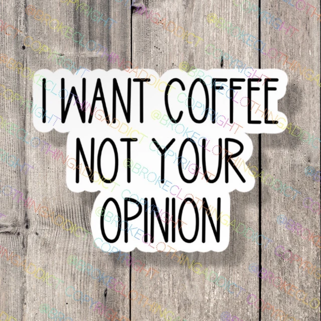 Coffee Vinyl Sticker Laptop Sticker Water Bottle Sticker Decalkindle ...