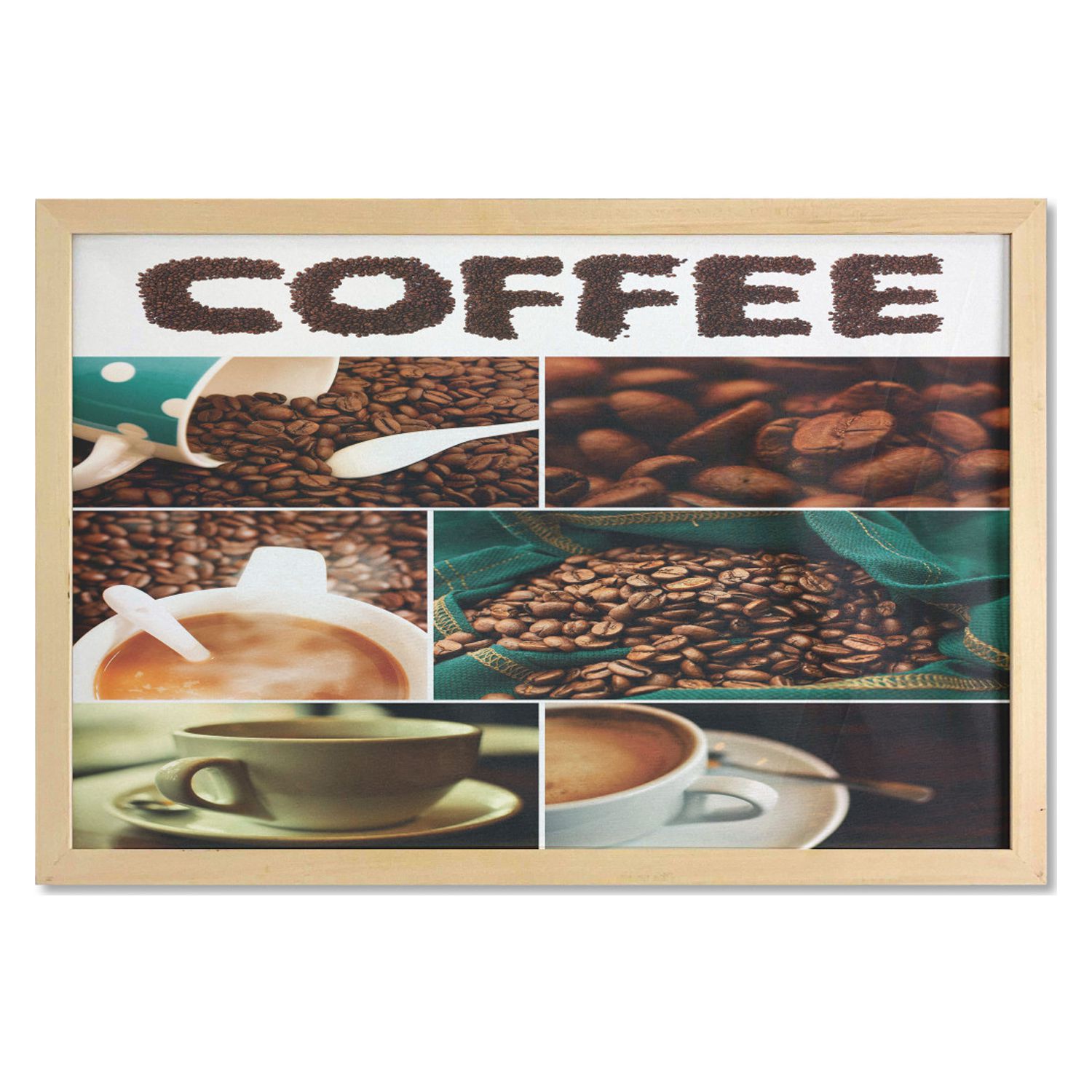 Coffee Wall Art with Frame, Photo Collage of Urban Coffee House ...