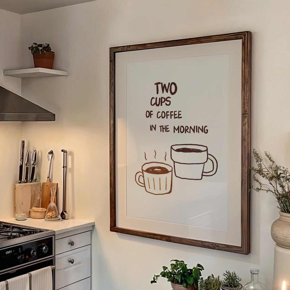 Coffee Wall Art Print, Cute Kitchen Wall Art, Retro Coffee Art Print ...