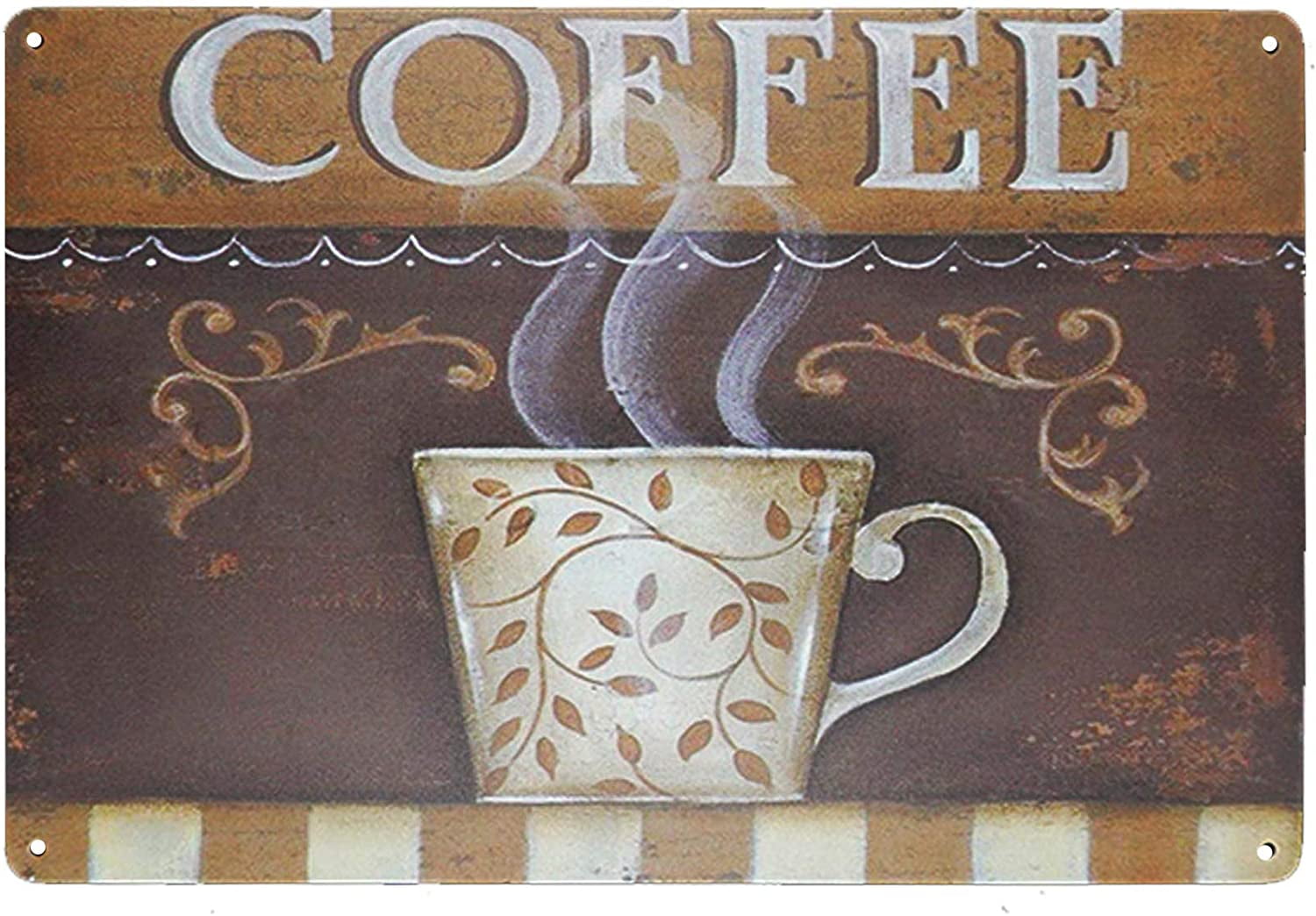 Coffee Wall Decor Retro Vintage Metal Tin Signs Home Bar Counter Shop ...