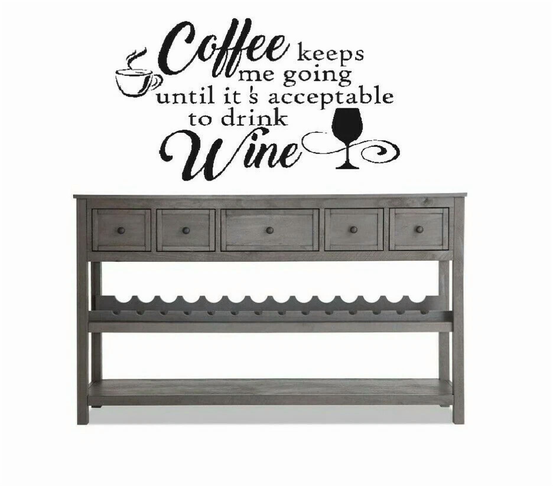 Coffee Wine Cafe Bar Kitchen Wall Art Decal Quote Home Decor Vinyl ...