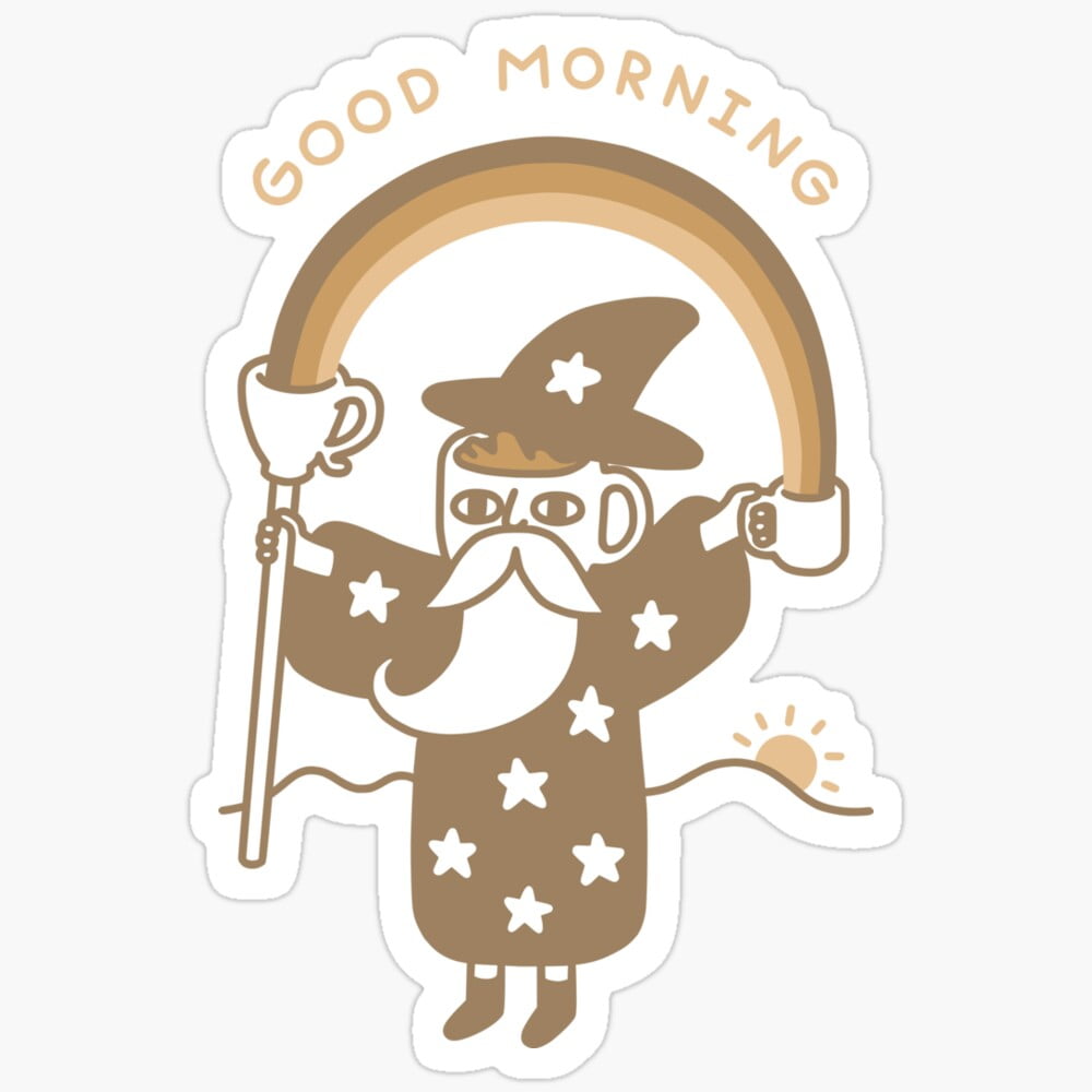 Coffee Wizard Sticker Phone Decal Water Bottle Stickers Car Decals ...