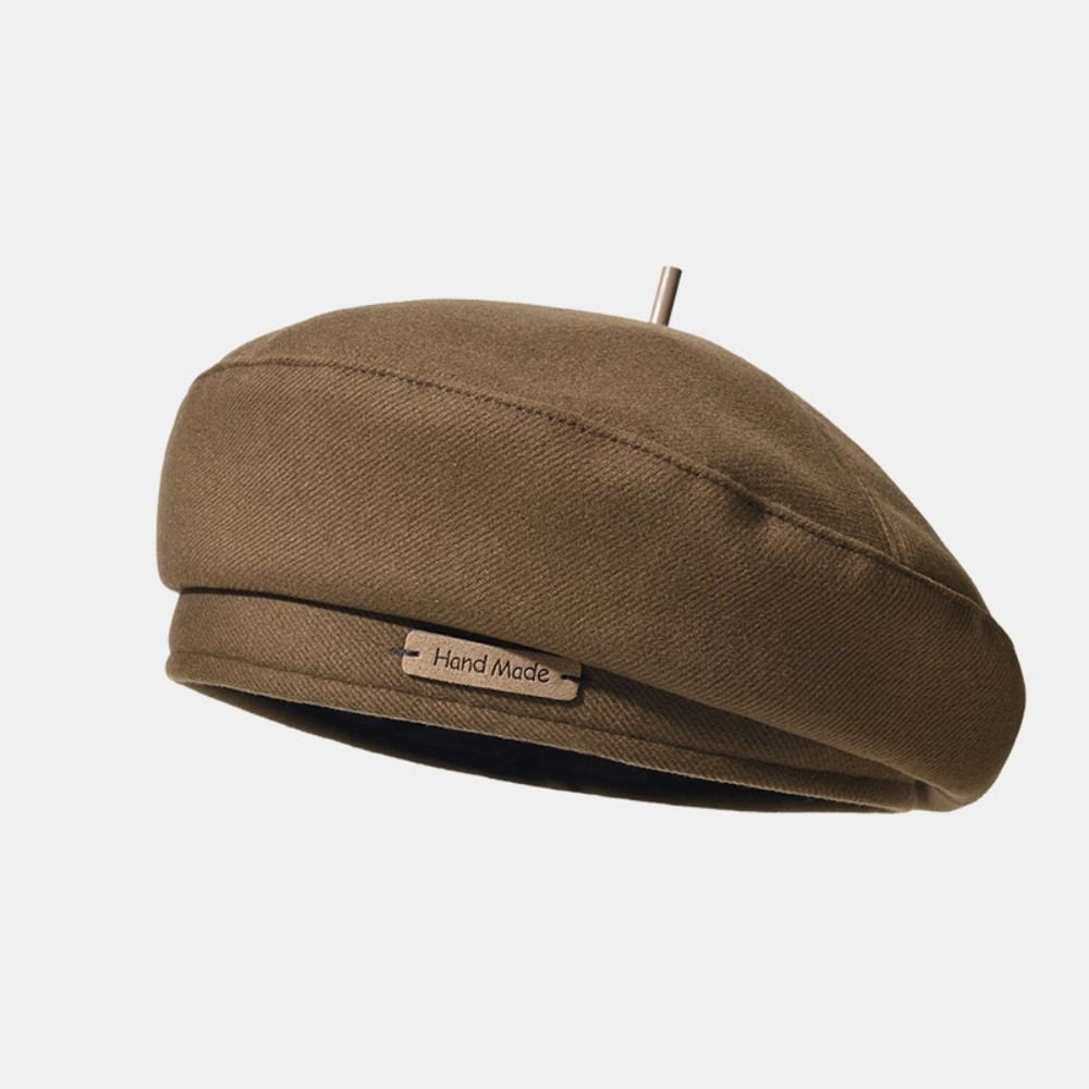 Coffee Woolen Casual Artist Retro Women's Berets Painter Hat Octagon ...