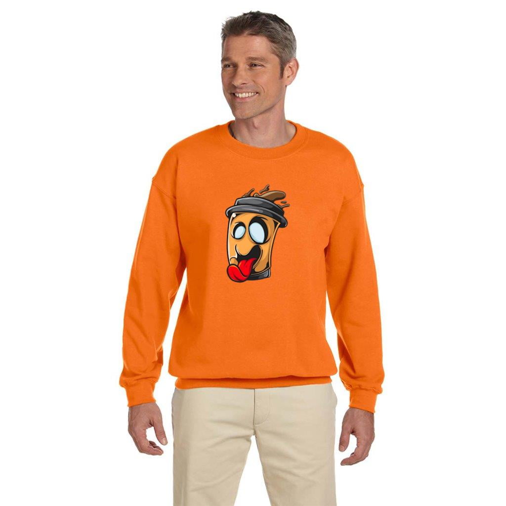 Coffee Zombie Illustration Funny Undead Halloween Humor Sweatshirt T ...