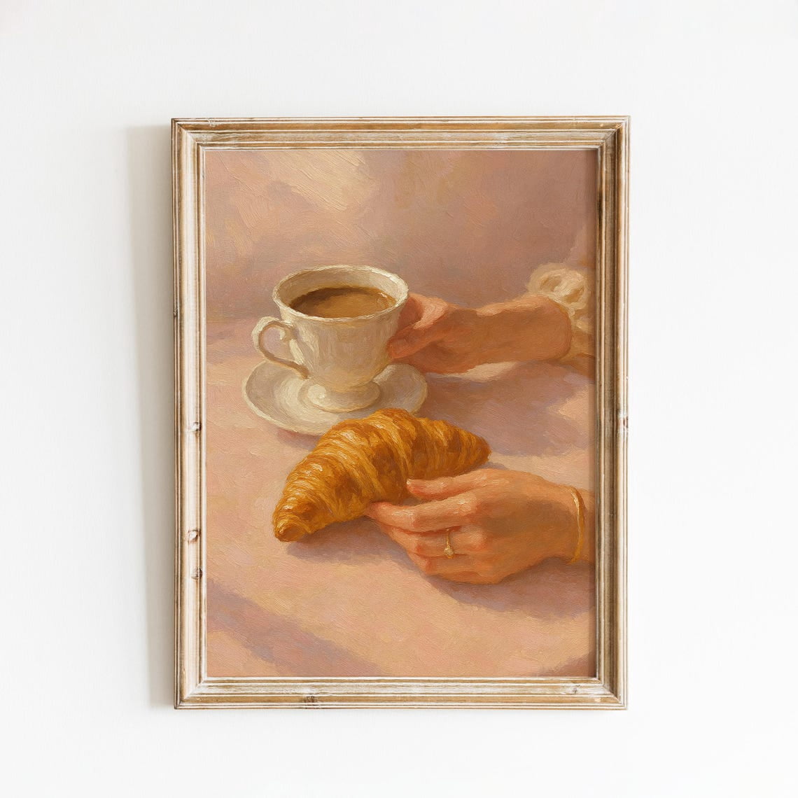 Coffee and Croissant Cozy Morning Breakfast Kitchen Poster Unframed ...