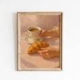 Coffee and Croissant Cozy Morning Breakfast Kitchen Poster Unframed ...