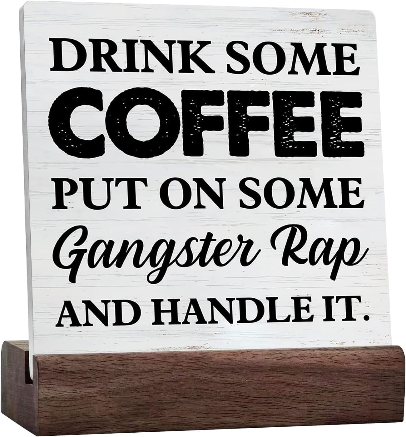 Coffee and Tea Ceramic Table Sign Decor Rustic Coffee Wooden Box Signs ...