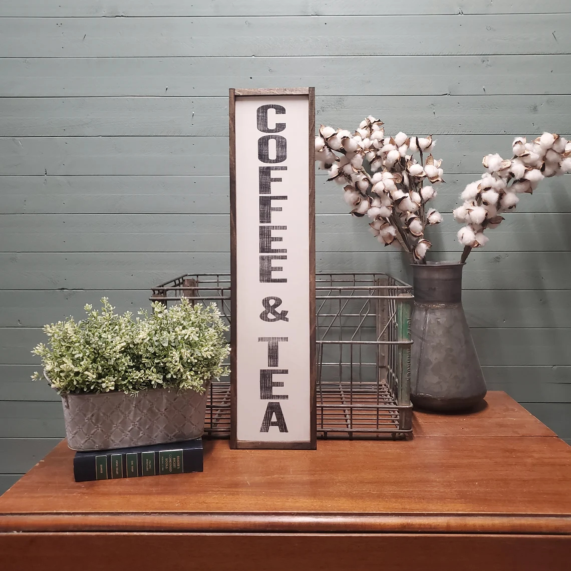 Coffee and Tea Sign, Coffee Bar Sign, Coffee Sign, Farmhouse Decor ...