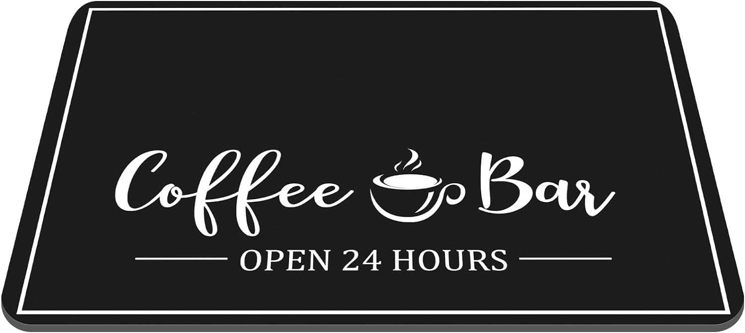 Coffee bar mat 24" x 16" Coffee mat for countertop Coffee placemats ...