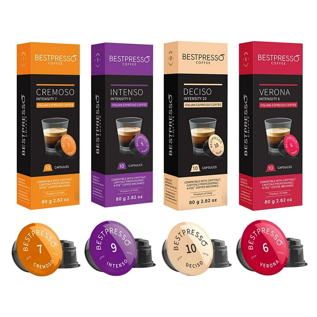 Coffee capsules compatible with Starbucks Verismo, Caffitaly, CBTL, K-fee systems 80 Pods ...