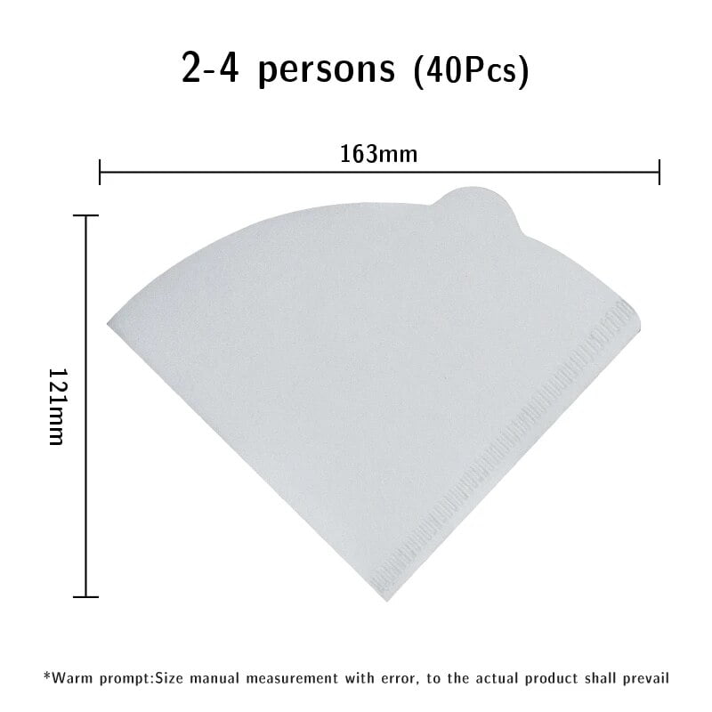 Coffee filter paper V-Shaped 60 Single Use Pour Over Cone Filters with ...