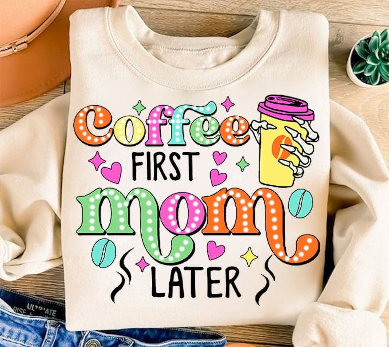Coffee first Mom later Coffee Mom Mothers Day Coffee Lover Retro Mama ...