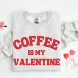 Coffee is My Valentine Cute Teacher Valentine Retro Heart Womens ...
