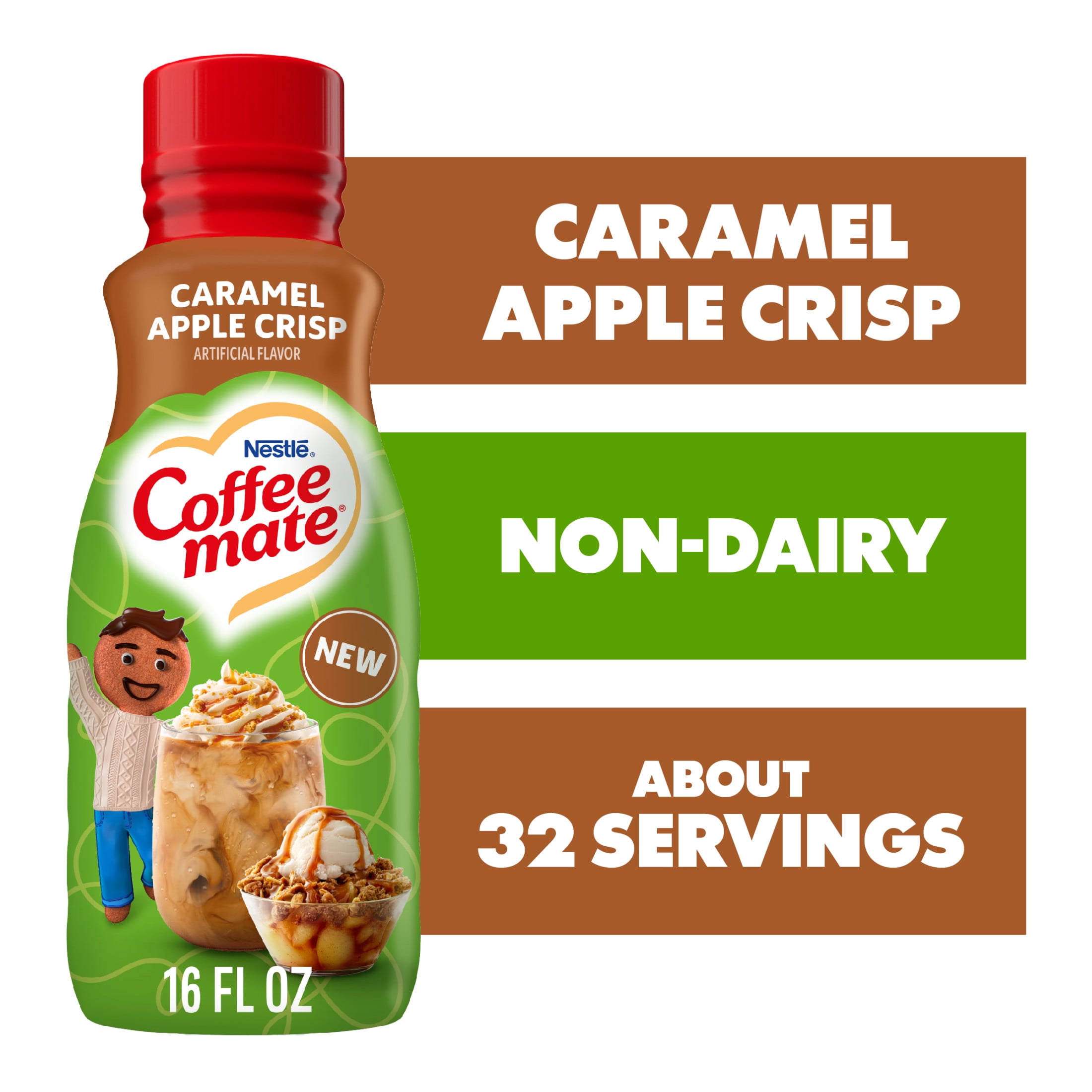 Coffee mate Caramel Apple Crisp Gluten Free Liquid Non-Dairy Coffee ...