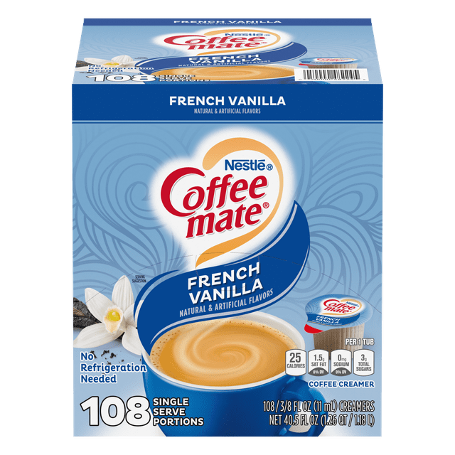 Nestle Coffee mate French Vanilla Flavored Liquid Creamer Singles ...