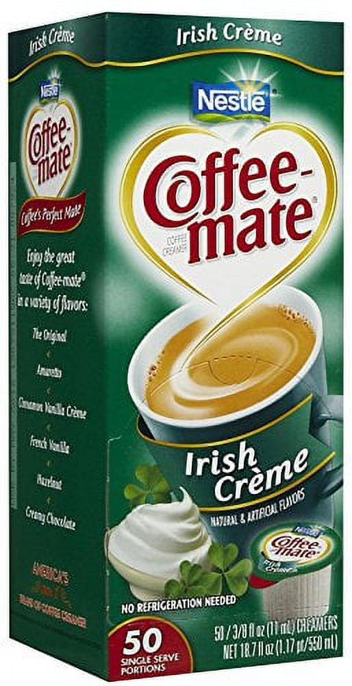 Coffeemate Liquid Creamer Singles, Irish Creme Flavor, Individual Cups ...