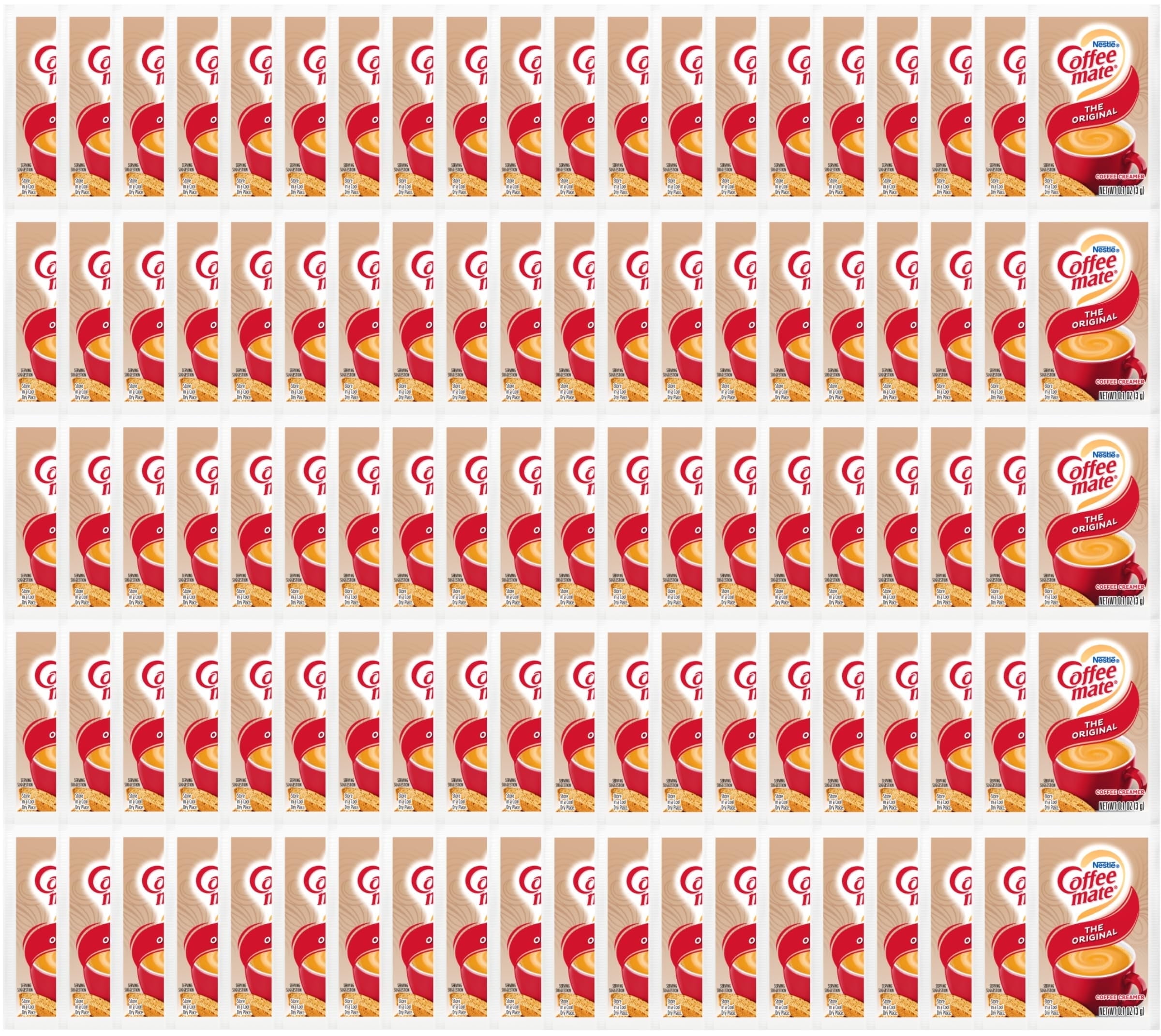 Coffee mate Original 3 Gram Single Serve Powdered Creamer Packets (Pack ...