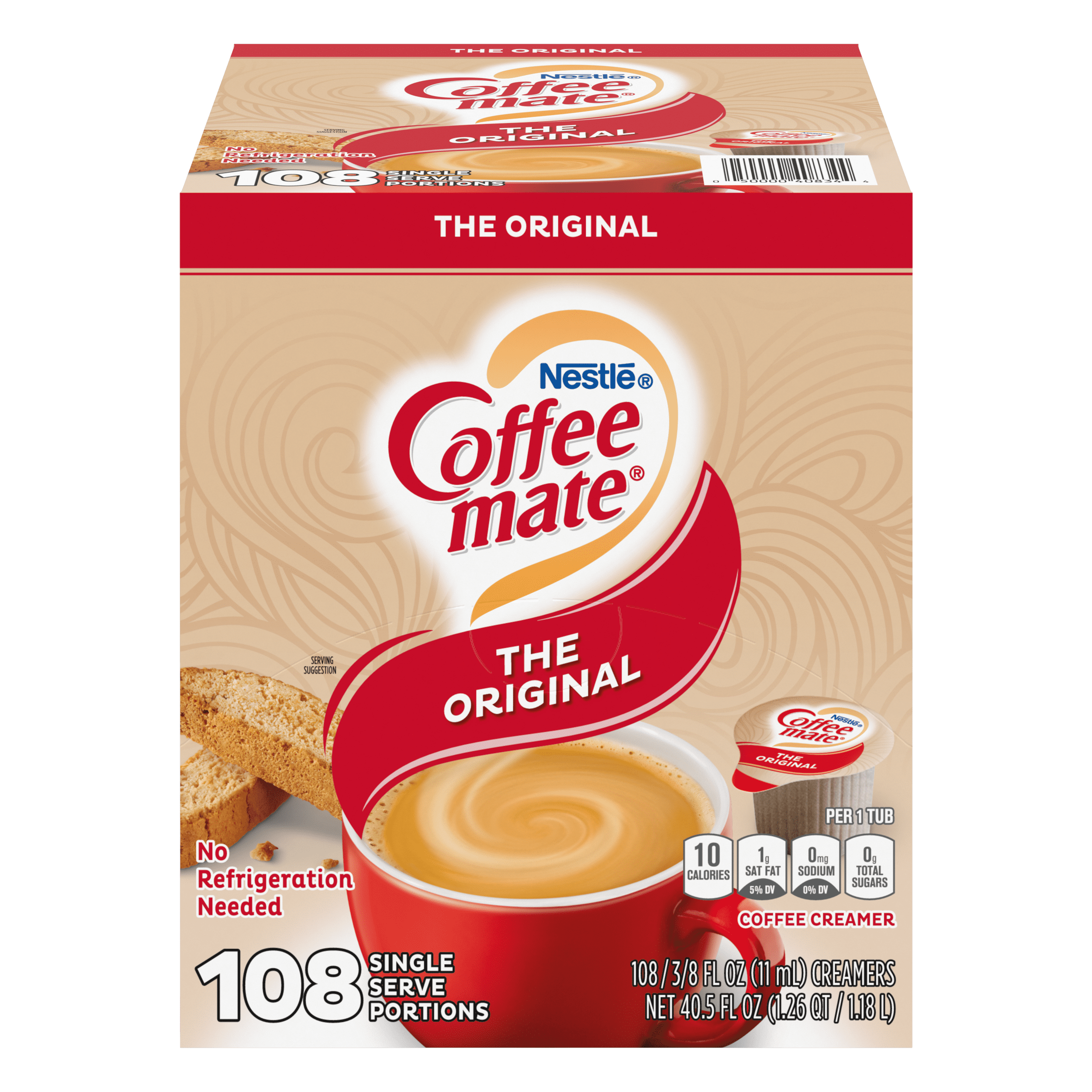 Nestle Coffee mate Original Flavor Liquid Creamer Singles, Lactose-Free ...
