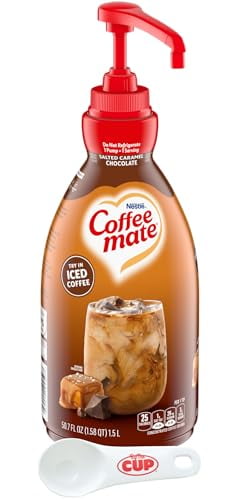 Coffee mate Salted Caramel Chocolate Liquid Concentrate, 1.5 Liter Pump ...