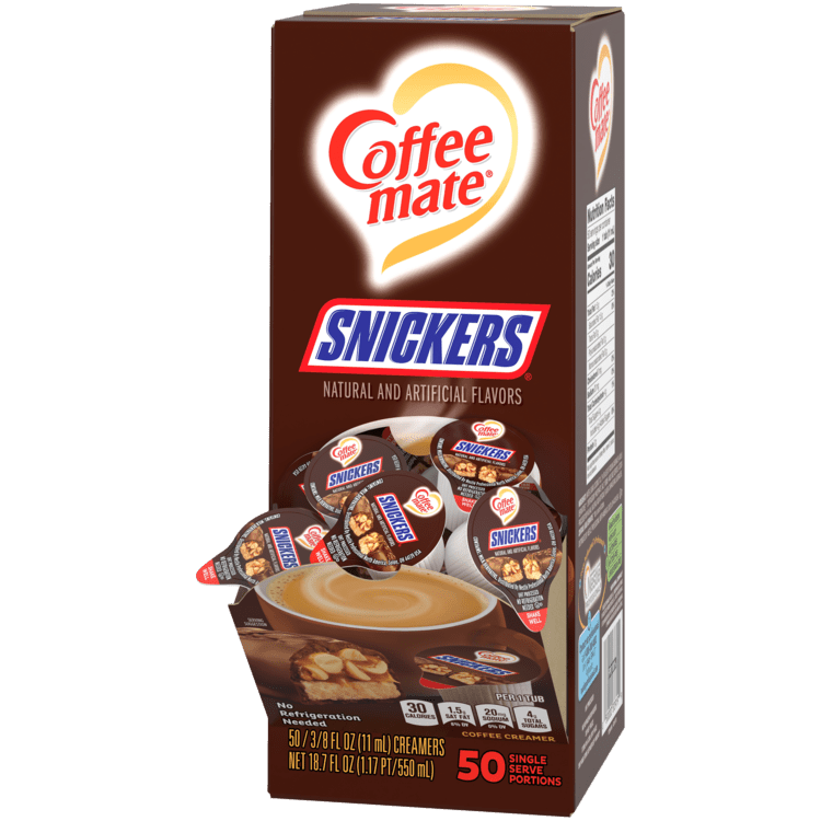 Nestle Coffee mate Snickers Flavor, Non-Dairy, Chocolate Caramel ...