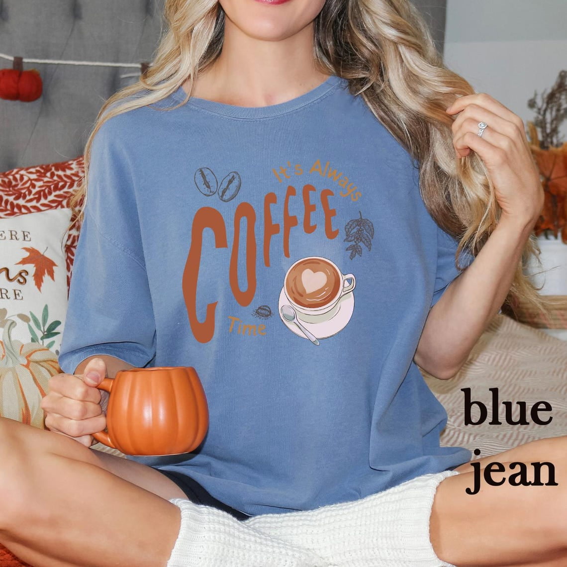 Coffee shirt, It's always coffee time tee, iced coffee tee, coffee ...