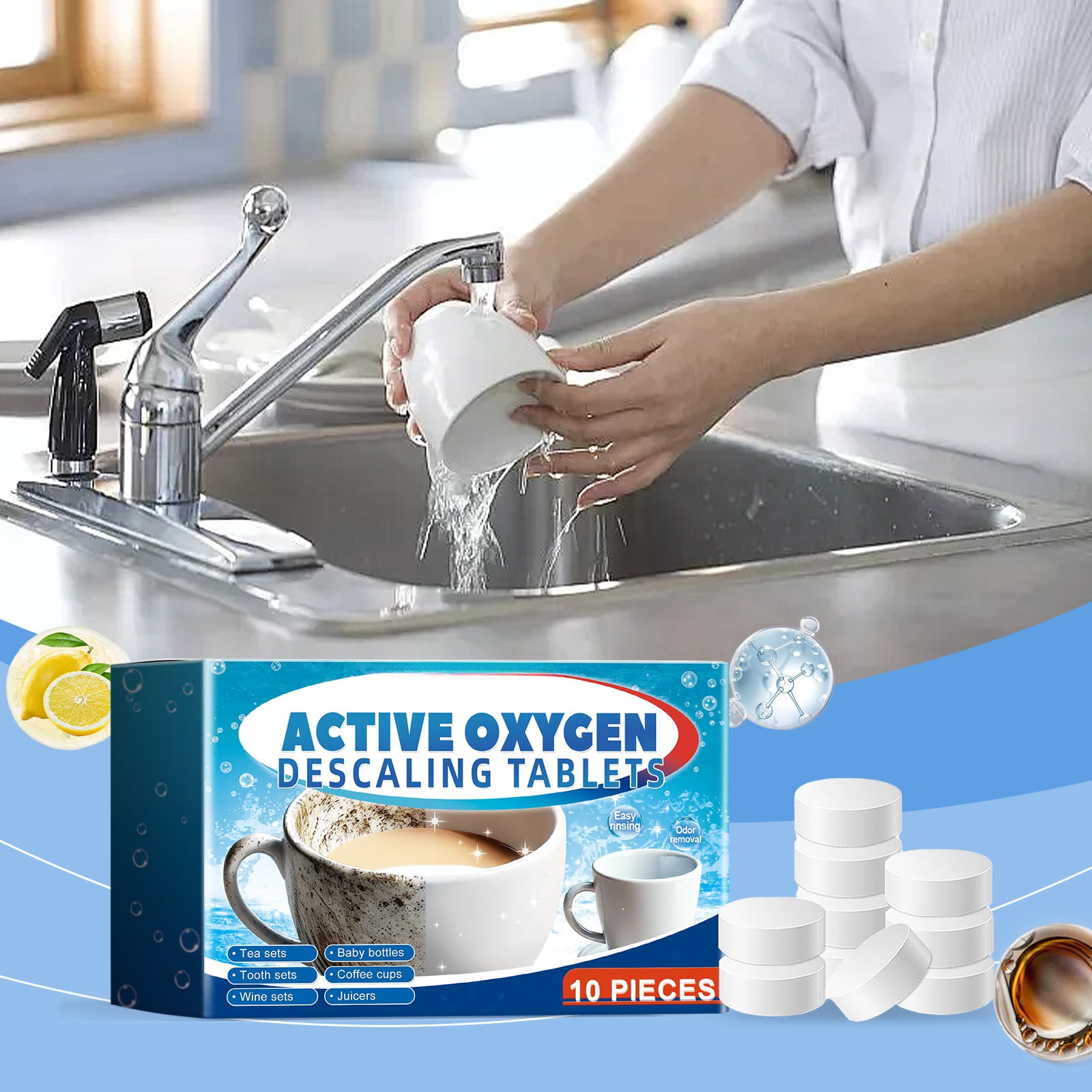 Coffee stain and tea stain cleaner, teacup coffee cup cleaner - Walmart.com