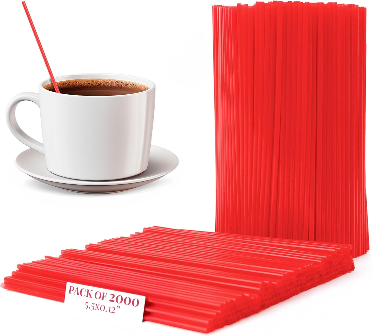 Coffee stirrers - Plastic stirrers for hot and cold drinks - Disposable ...