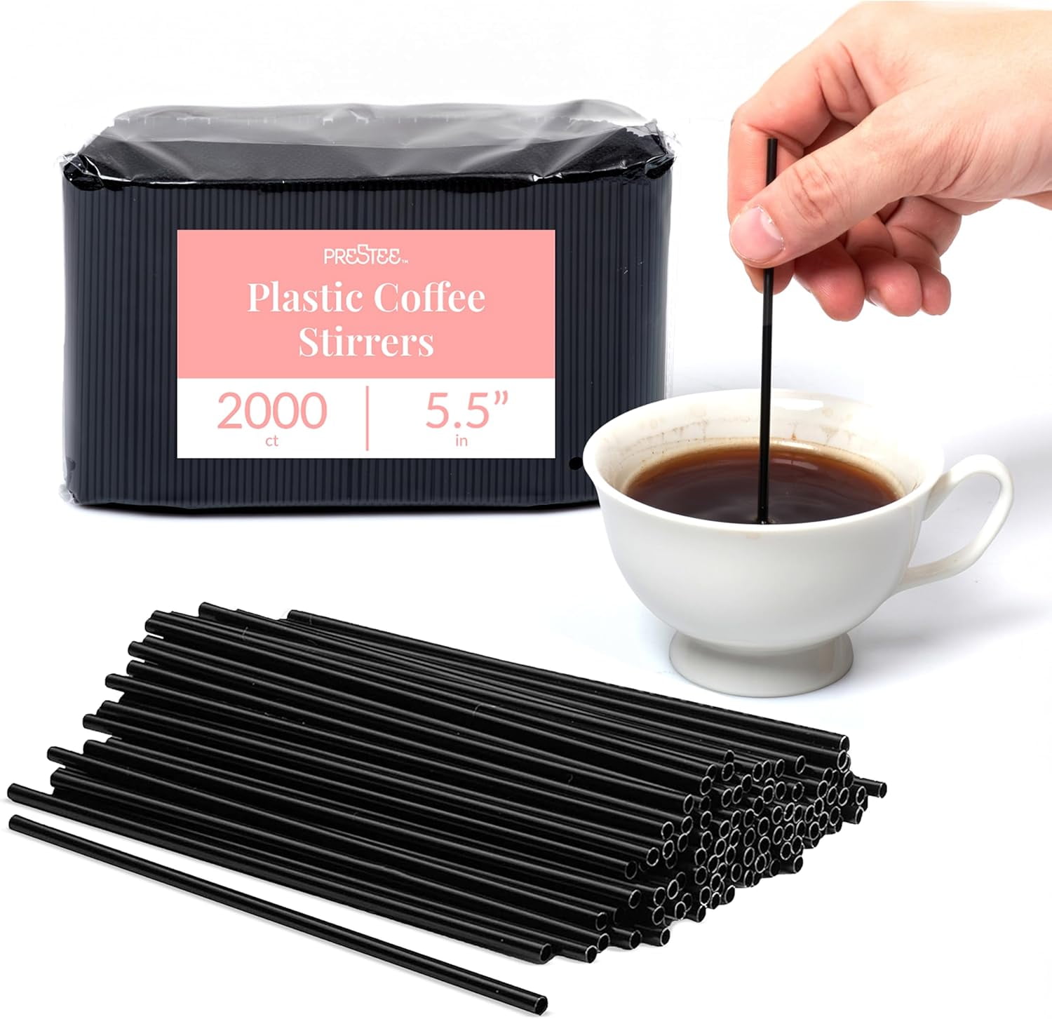 Coffee stirrers - Plastic stirrers for hot and cold drinks - Disposable ...