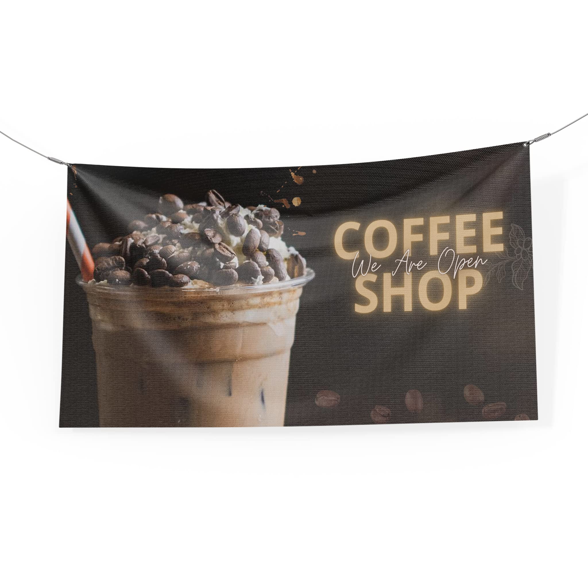 Coffeeshop Banner Large (5Feetx2.5Feet) By Dreamcontroller | Wall ...