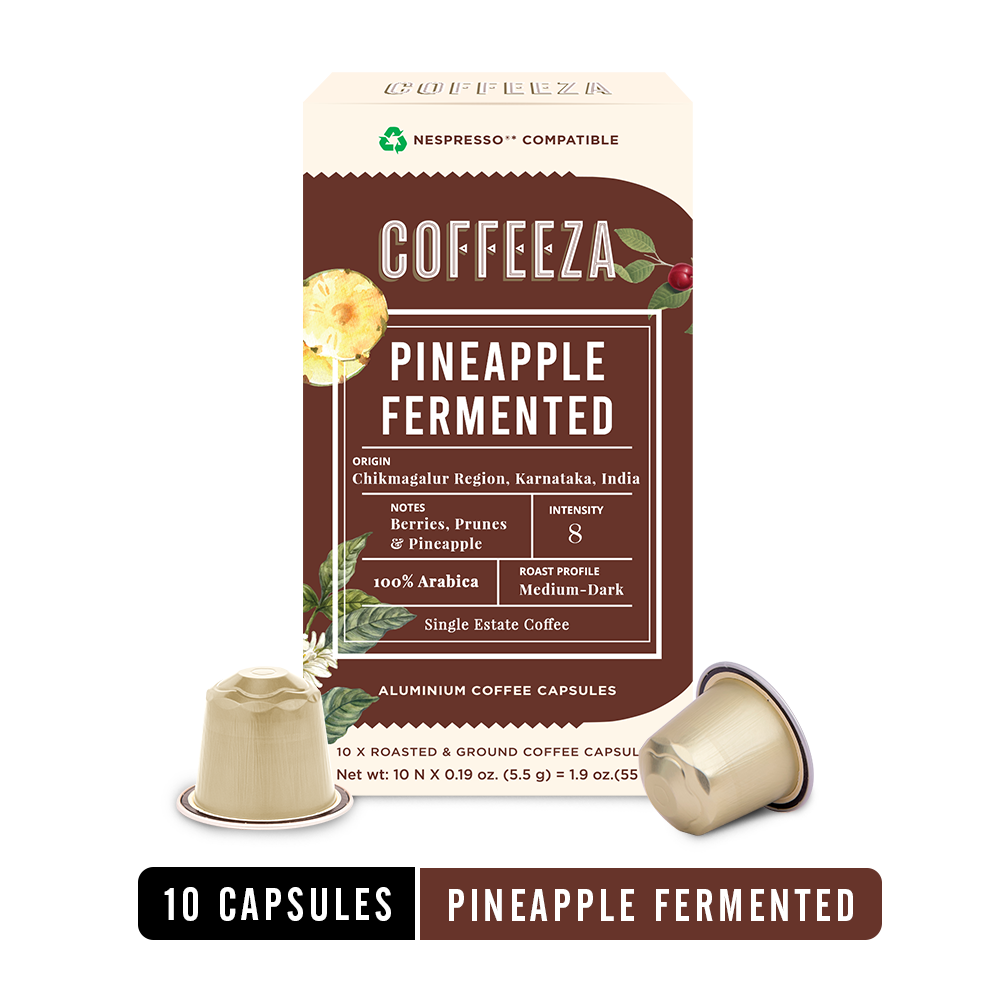 Coffeeza Pineapple Fermented Coffee Pods | Intensity -8 | 100% Arabica ...