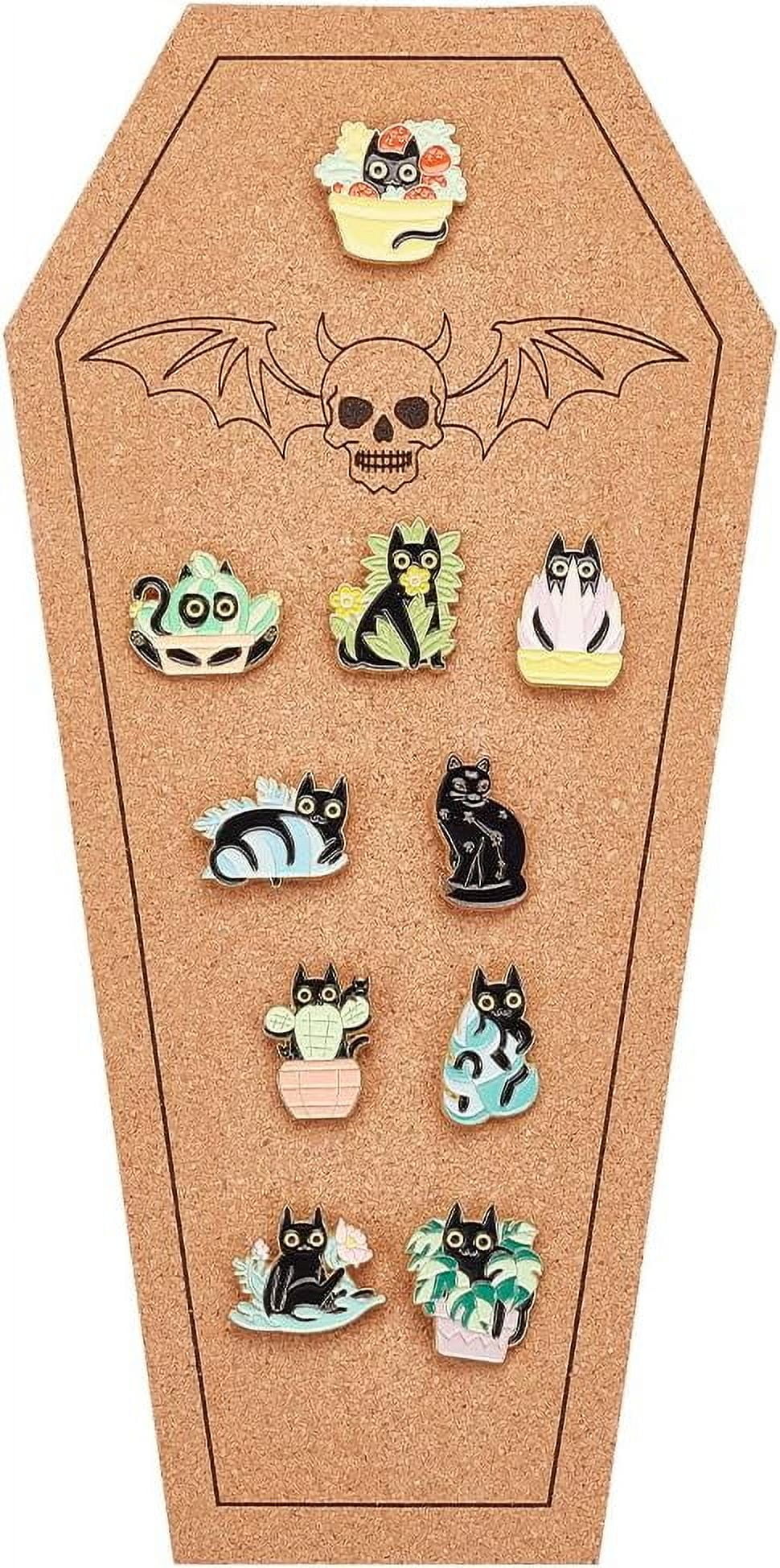 Coffin Bat Pin Board Cork Board 11.8x5.9inch Skull Bulletin Display ...