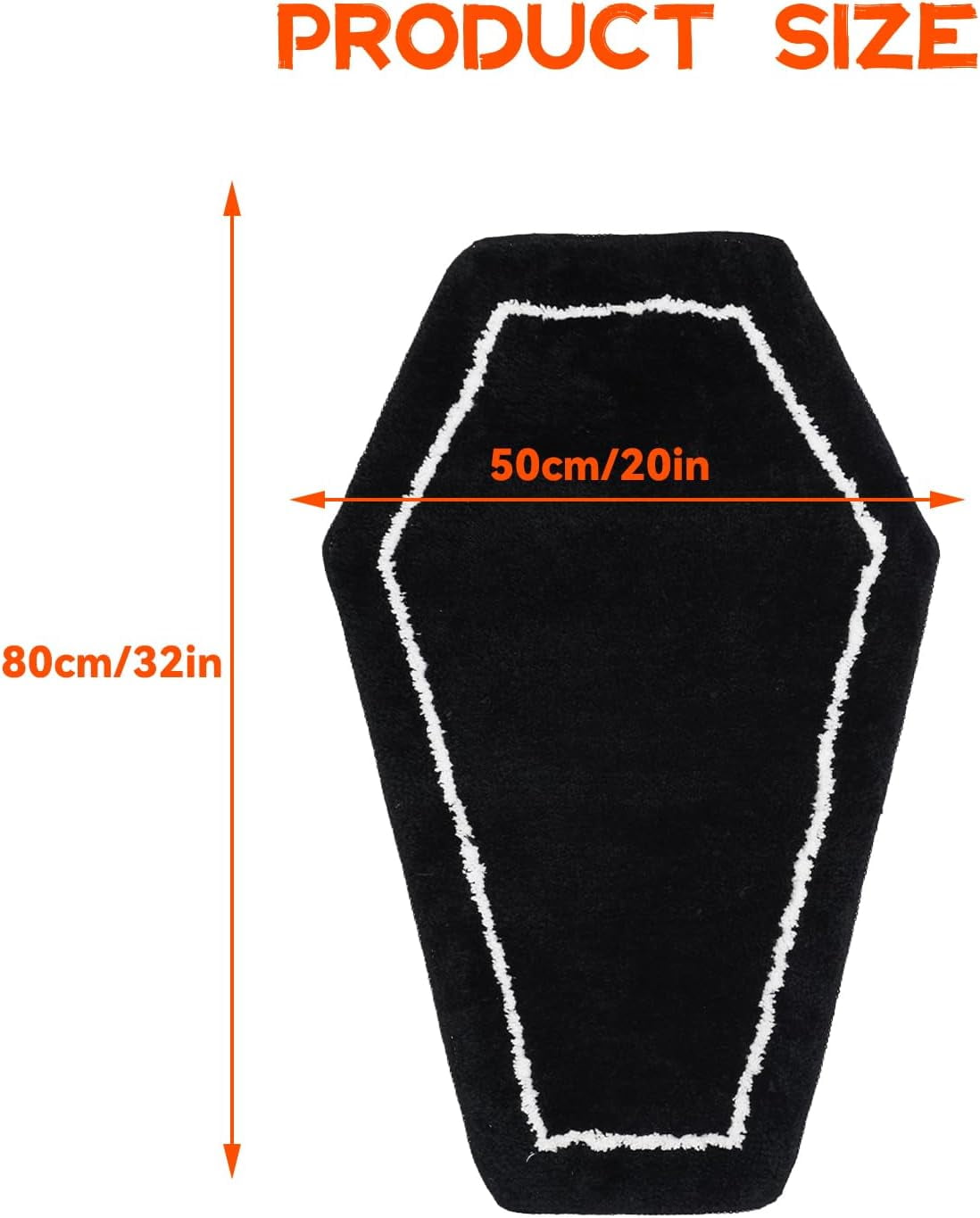 Coffin Bath Mat Halloween Rug, Gothic Home Decor Flannel Non-Slip Door ...