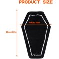Coffin Bath Mat Halloween Rug, Gothic Home Decor Flannel Non-Slip Door ...