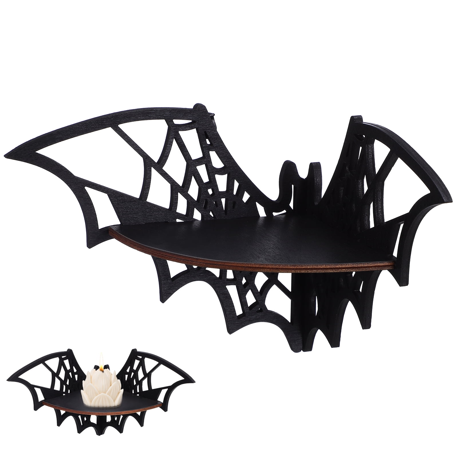 Coffin Floating Spider Web Storage Rack 20.00X11.50X11.50CM Black ...