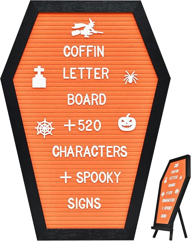 Coffin Letter Board - 520 Characters Spooky Halloween Characters with ...