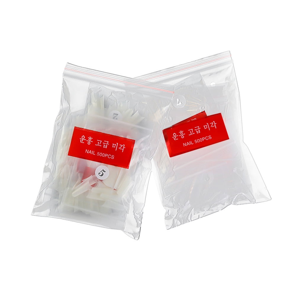 Coffin Nails Tips Short 1000 Pieces Ballerina Nails Pleated Non- Nail ...
