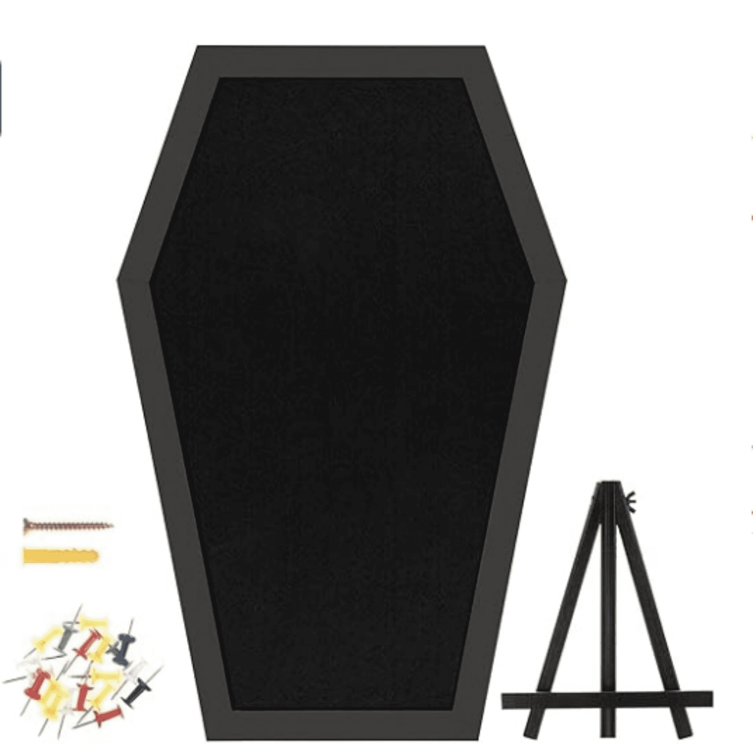 Coffin Pin Display Board - Wooden Felt Bulletin Board for Table Top or ...