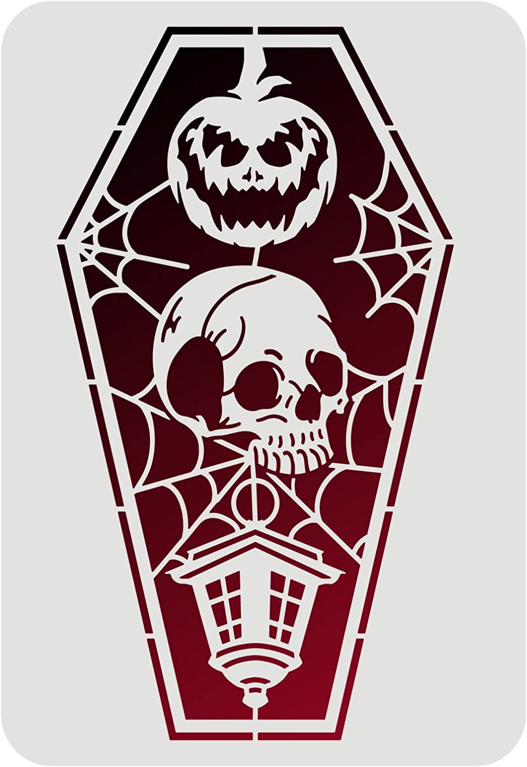 Coffins Stencil Template 29.7x21cm Vampire Pumpkin Skull Halloween ...
