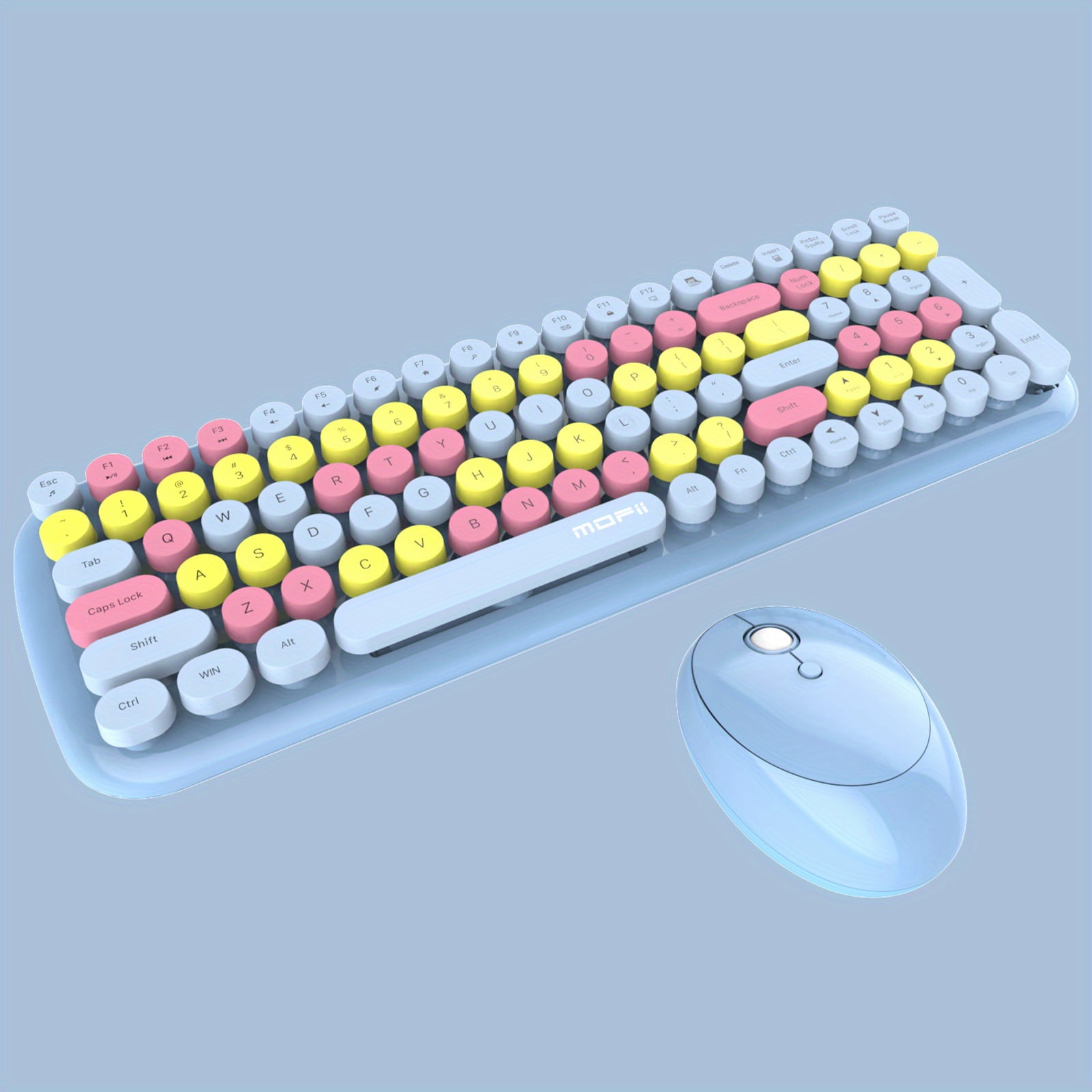 Cofii Candy XR Wireless Round Keycap Keyboard Mouse Set - Walmart.com