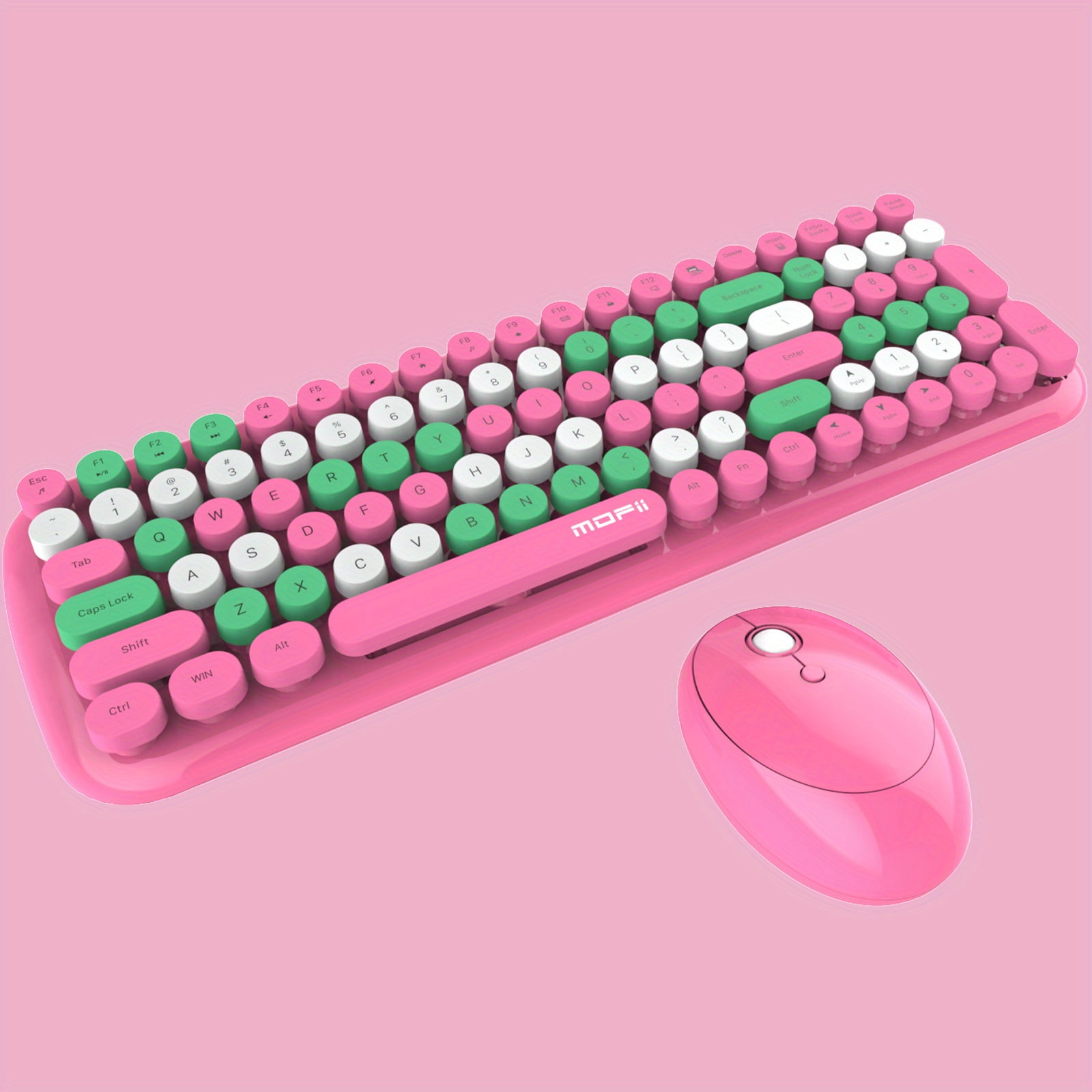 Cofii Candy XR Wireless Round Keycap Keyboard Mouse Set - Walmart.com