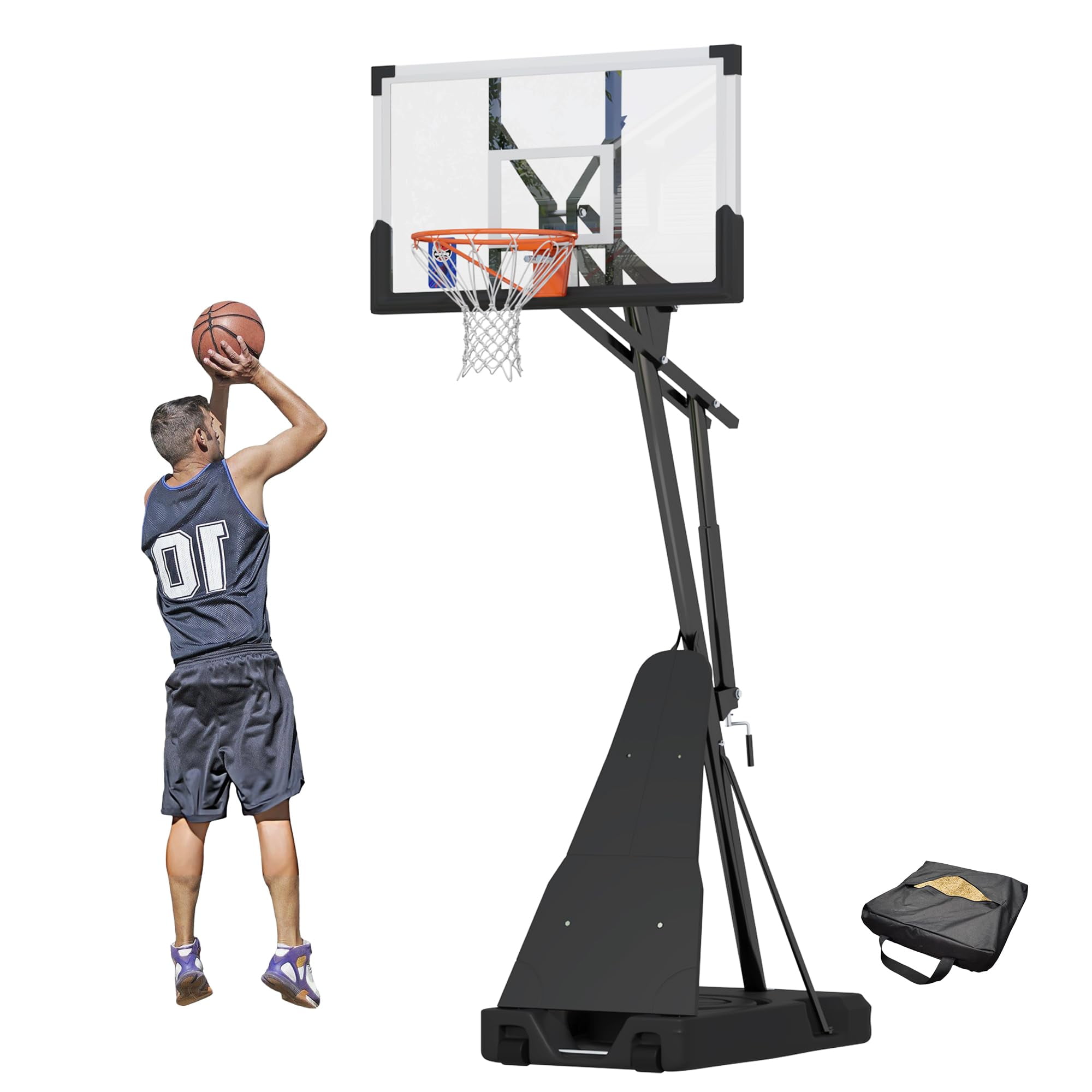 Cofiyard Portable Basketball Hoop with Extra Sandbag, Basketball Hoop ...