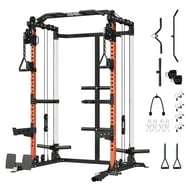 EonfitOmni Power Cage Squat Rack for Home Gym with Cable Crossover ...