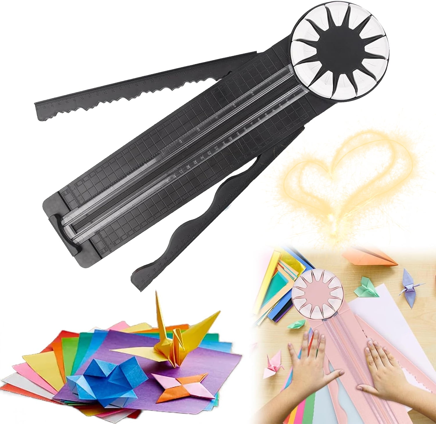 Cofpecialize Paper Craft Edge Cutter, 12 in 1 Paper Edge Cutter ...