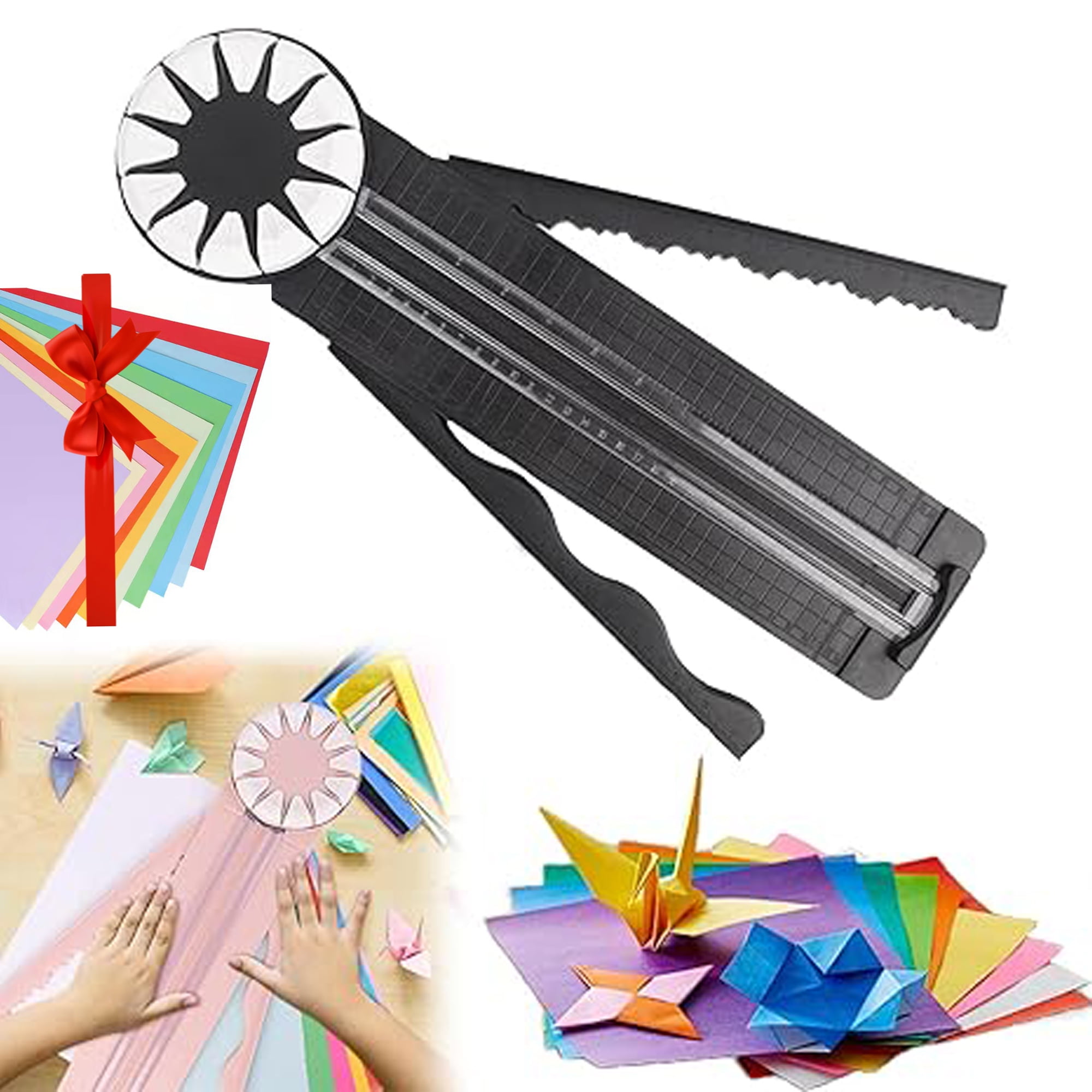 Cofpecialize Paper Craft Edge Cutter, 12 in 1 Paper Edge Cutter ...