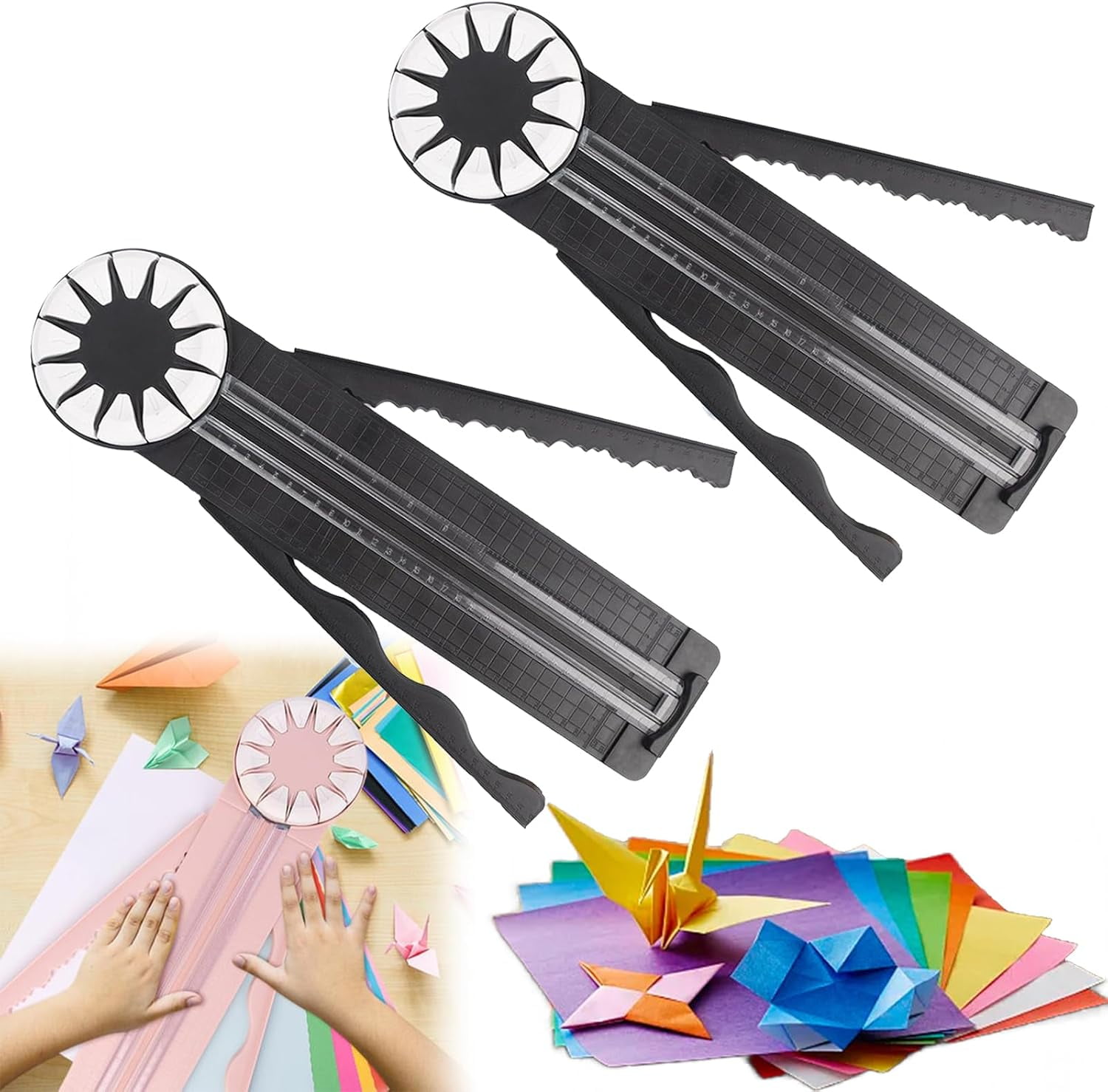 Cofpecialize Paper Craft Edge Cutter, 12 in 1 Paper Edge Cutter ...