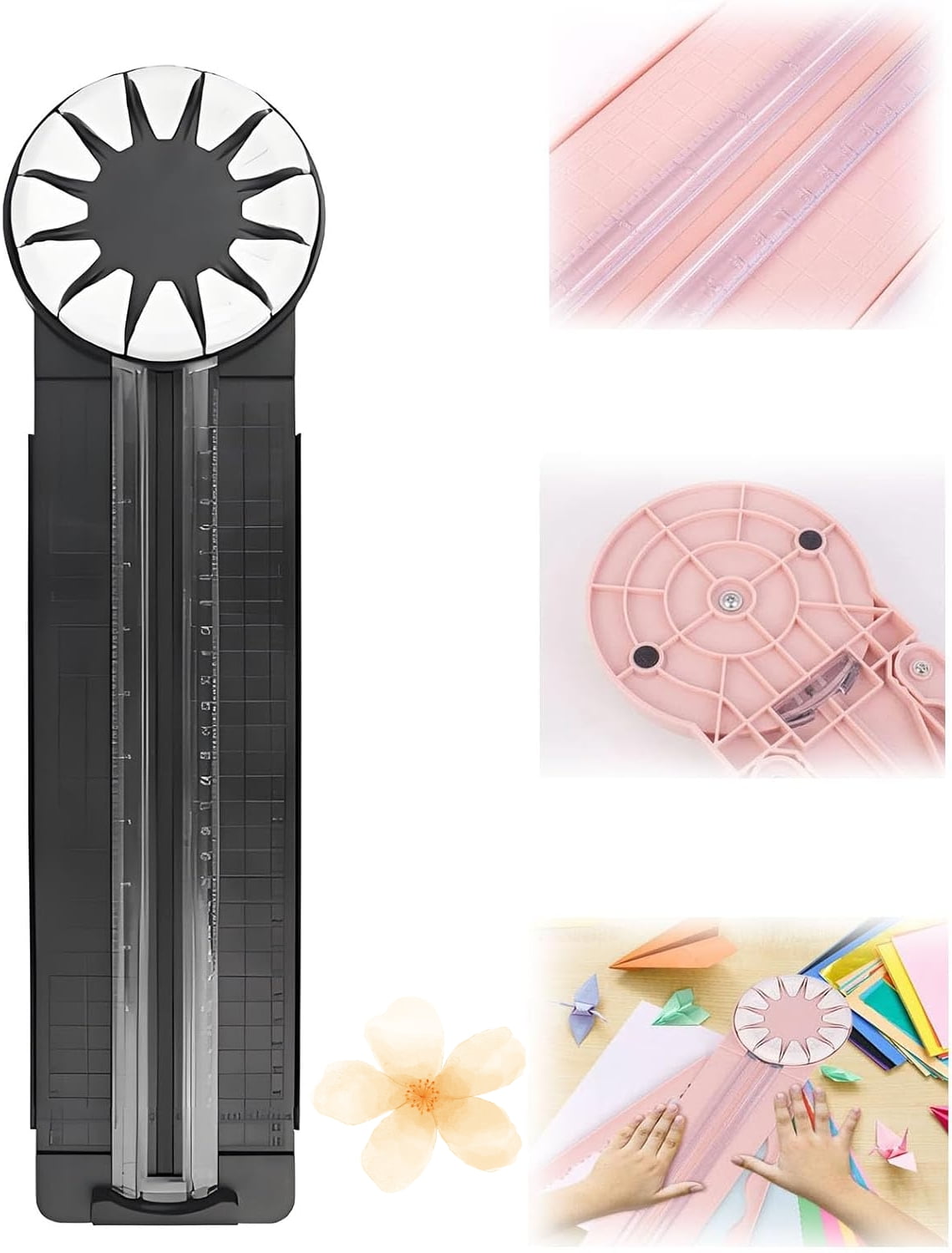 Cofpecialize Paper Craft Edge Cutter, 12 in 1 Rotary Paper Cutter with ...